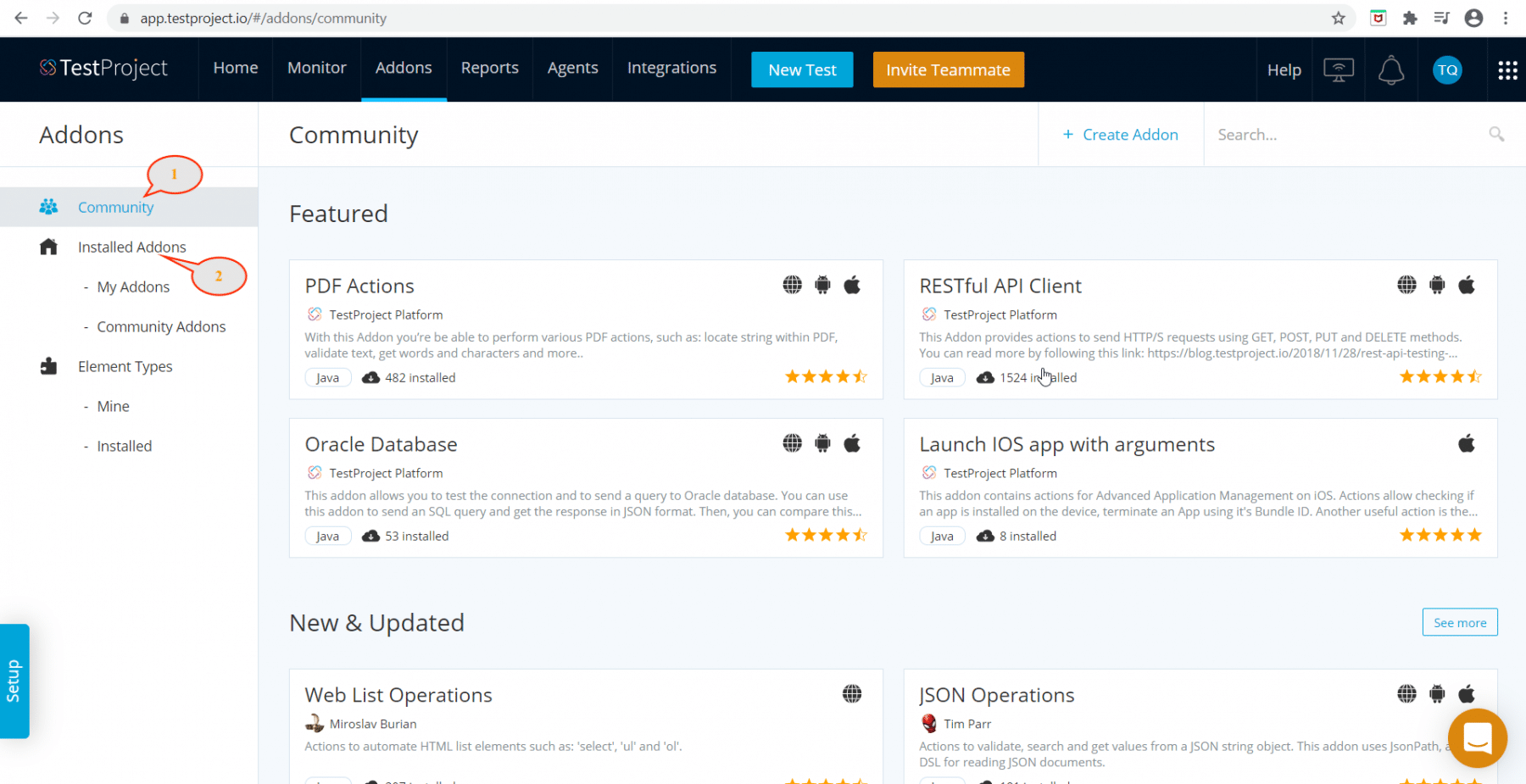 How To Add And Use Testproject Addons In The Automation Project 7584